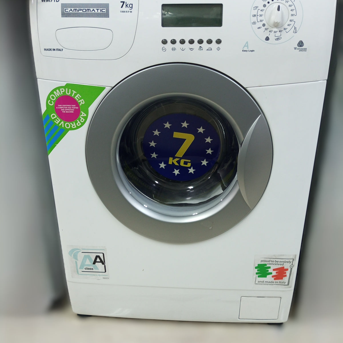 Campomatic WM71D Front Load Washer – 7kg Capacity, 1000 RPM, White ...